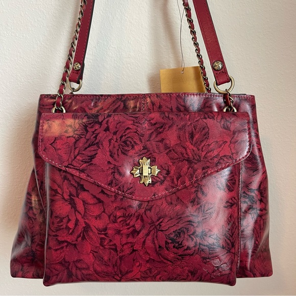 Patricia Nash | Bags | Patricia Nash Adele Chain Satchel Etched Roses ...